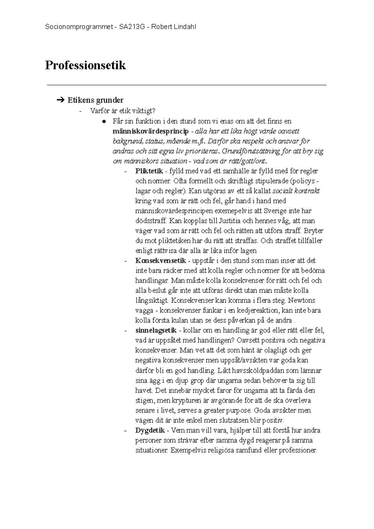 2. YHVF - Anteckningar - Socionomprogrammet - SA213G - Robert Lindahl ...