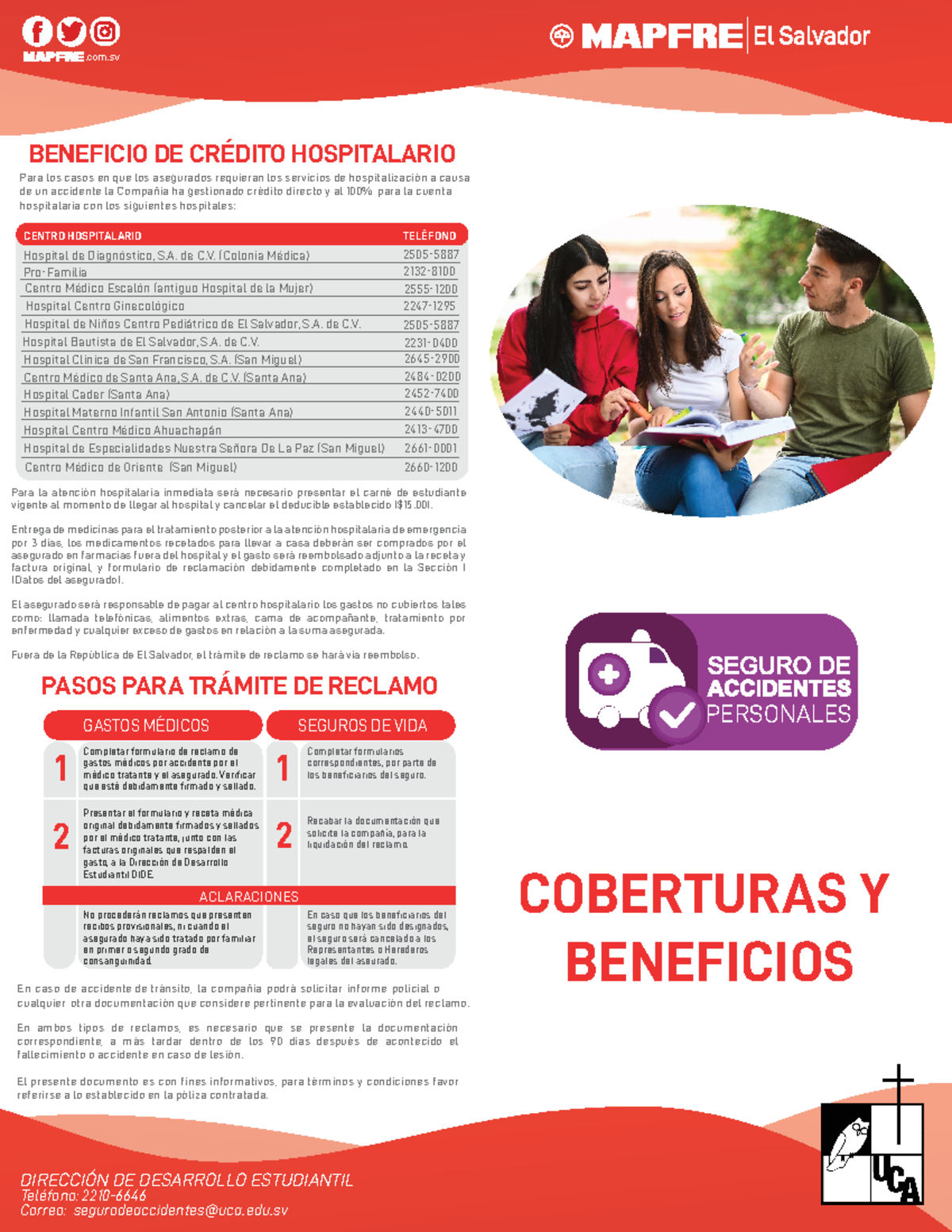 Seguro-mapfre-uca-2022 Proof of health insurance - COBERTURAS Y ...