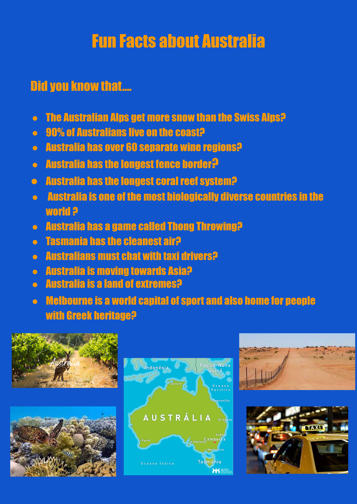 Fun Facts about Australia - ... The Australian Alps get more snow than ...