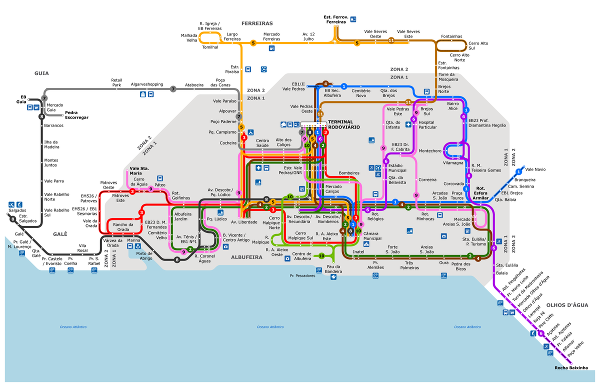 Mapa Giro - Xghffjhdx - TERMINAL RODOVIÁRIO ALBUFEIRA ZONA 1 ZONA 1 ...