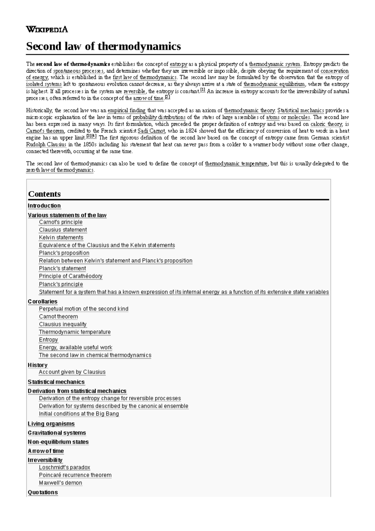 Second law of thermodynamics - Entropy predicts the direction of ...