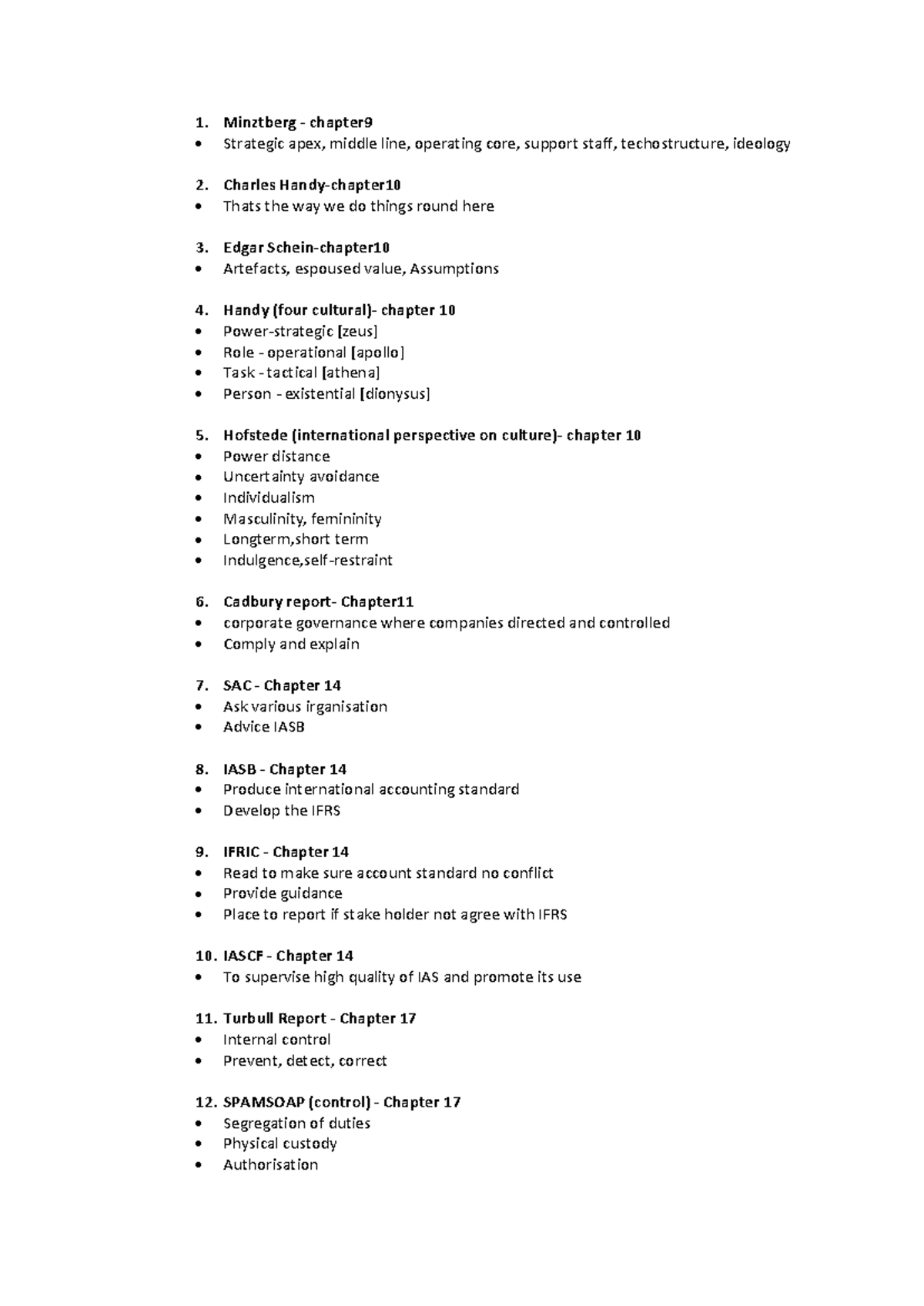 FBT.notes names - Summary ACCA Business and Technology - 1. Minztberg ...