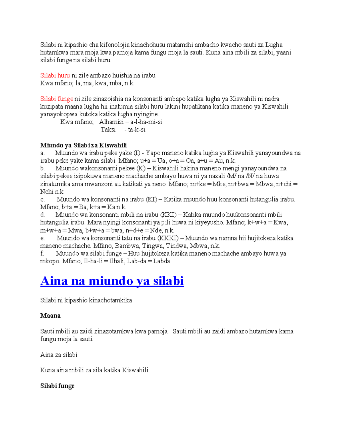 Silabi - notisi za kurejela - Silabi ni kipashio cha kifonolojia ...