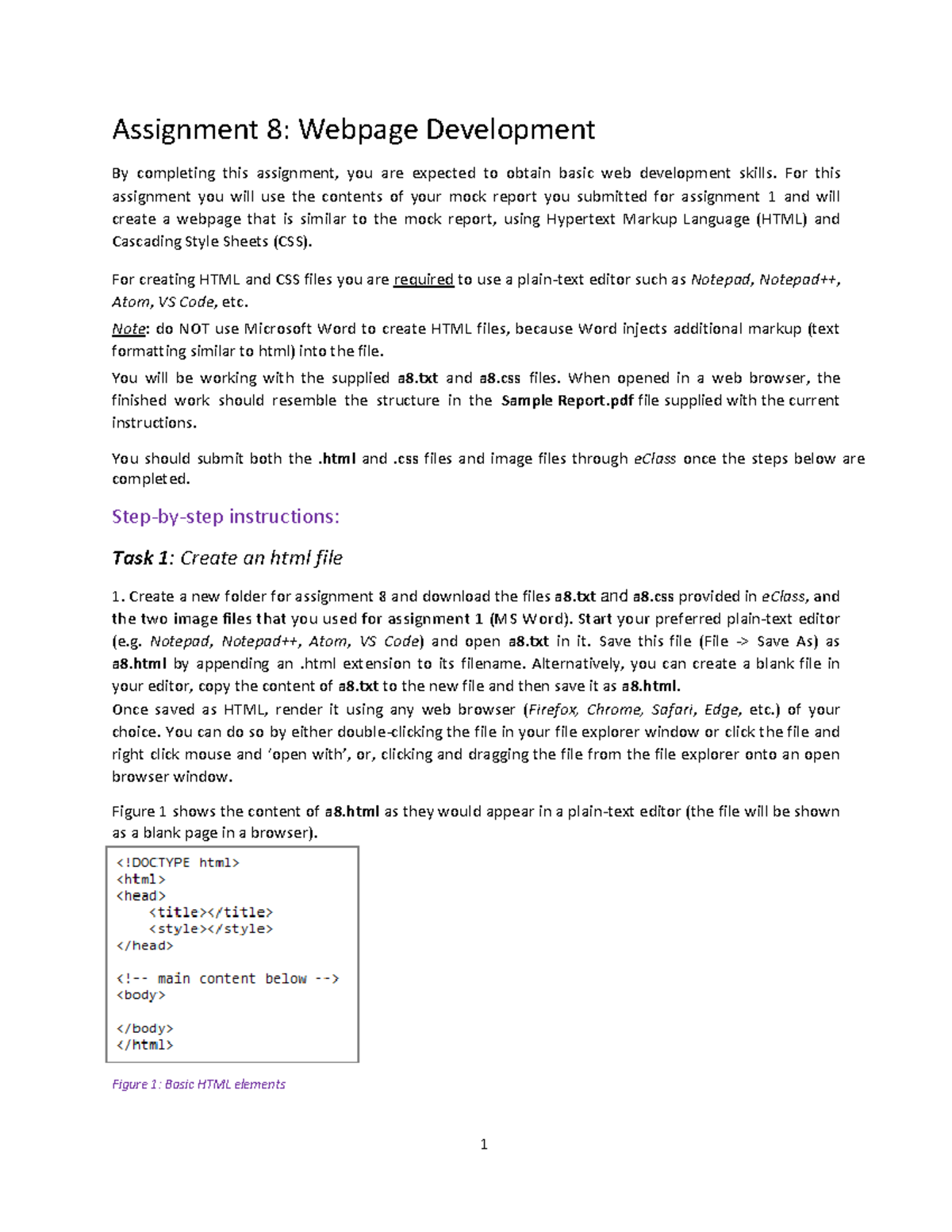 A8 instructions - Assignment 8: Webpage Development By completing this ...