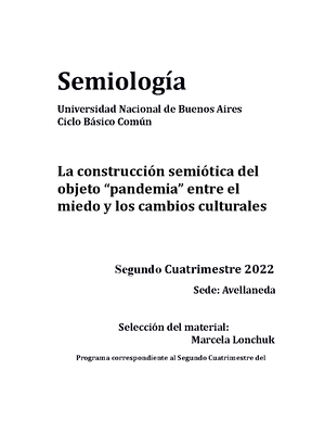 Programa IA Semilogia Lonchuk - Semiología Universidad Nacional de ...