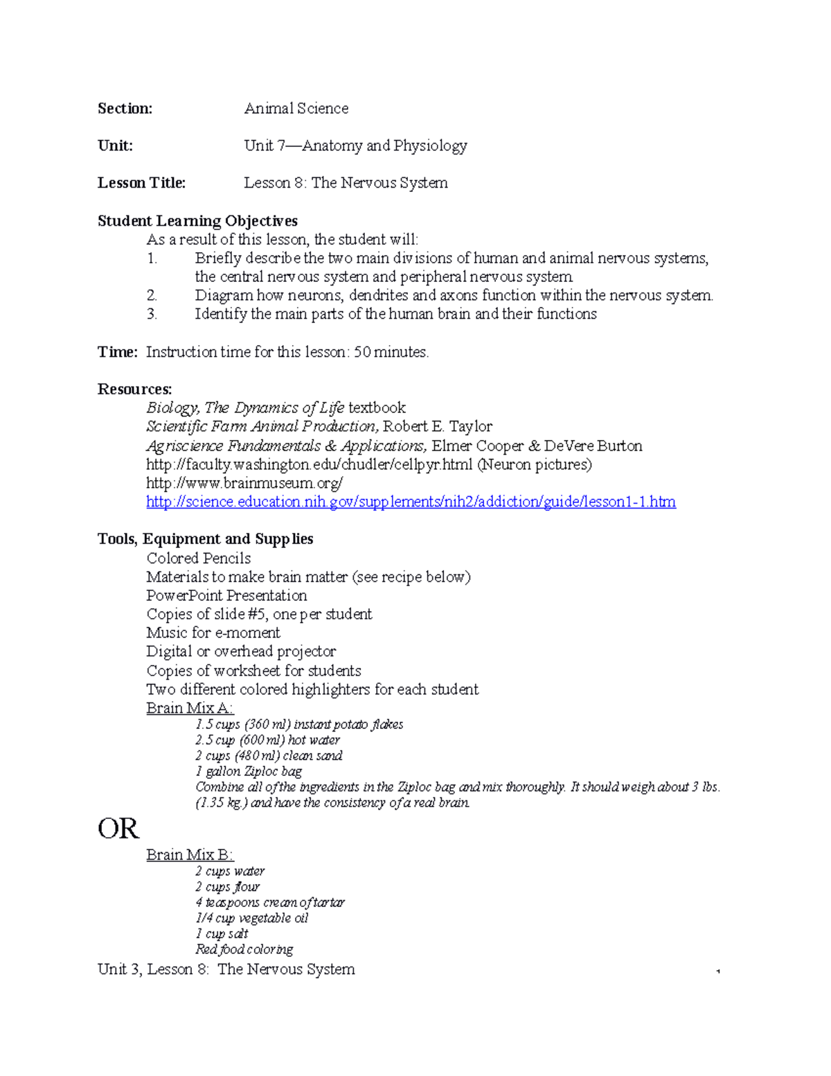 U7L8 - just someworktogoover - Section: Animal Science Unit: Unit 7 ...