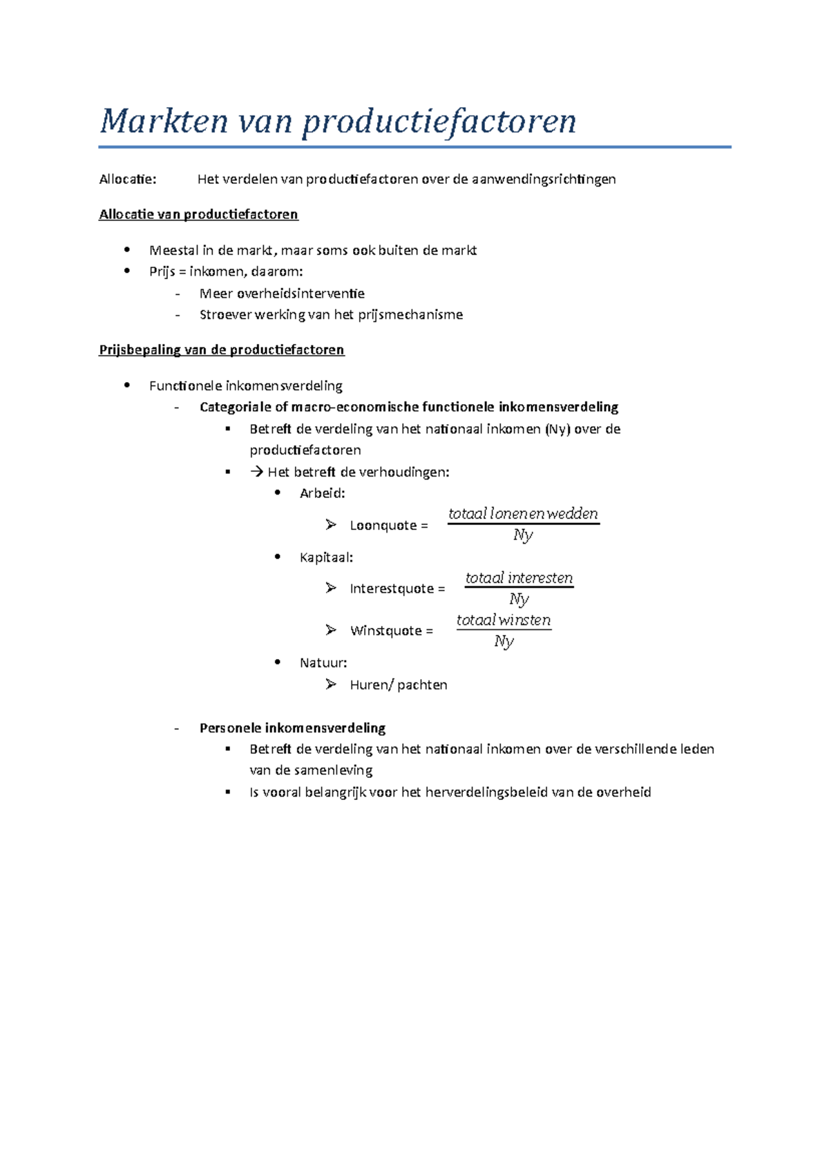 Hoofdstuk 6 Markten van productiefactoren - Markten van ...