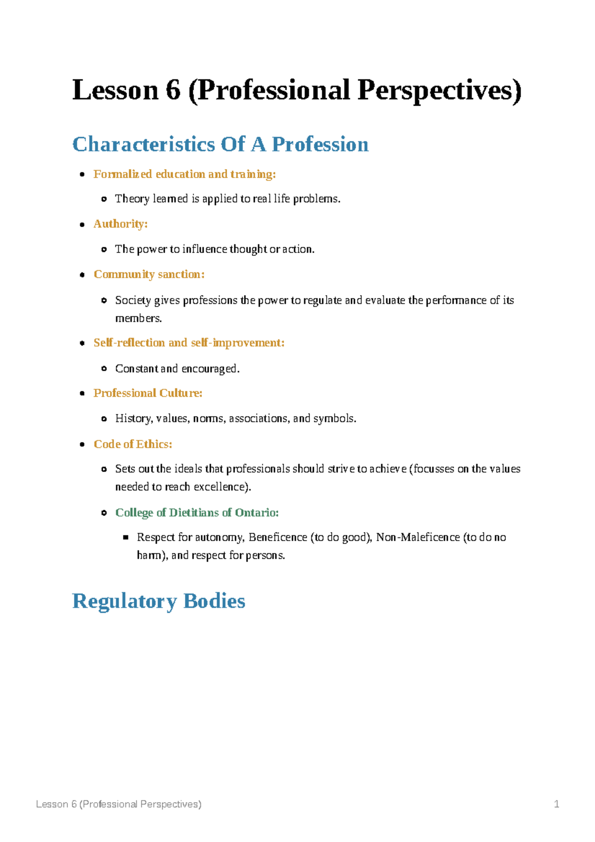 Lesson 6 (Professional Perspectives) - Lesson 6 (Professional ...