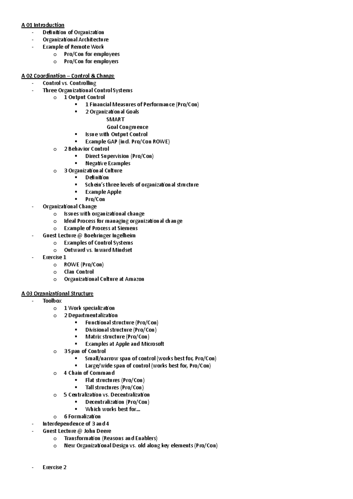 Management Structure - A 01 Introduc-on - Defini'on of Organiza'on ...