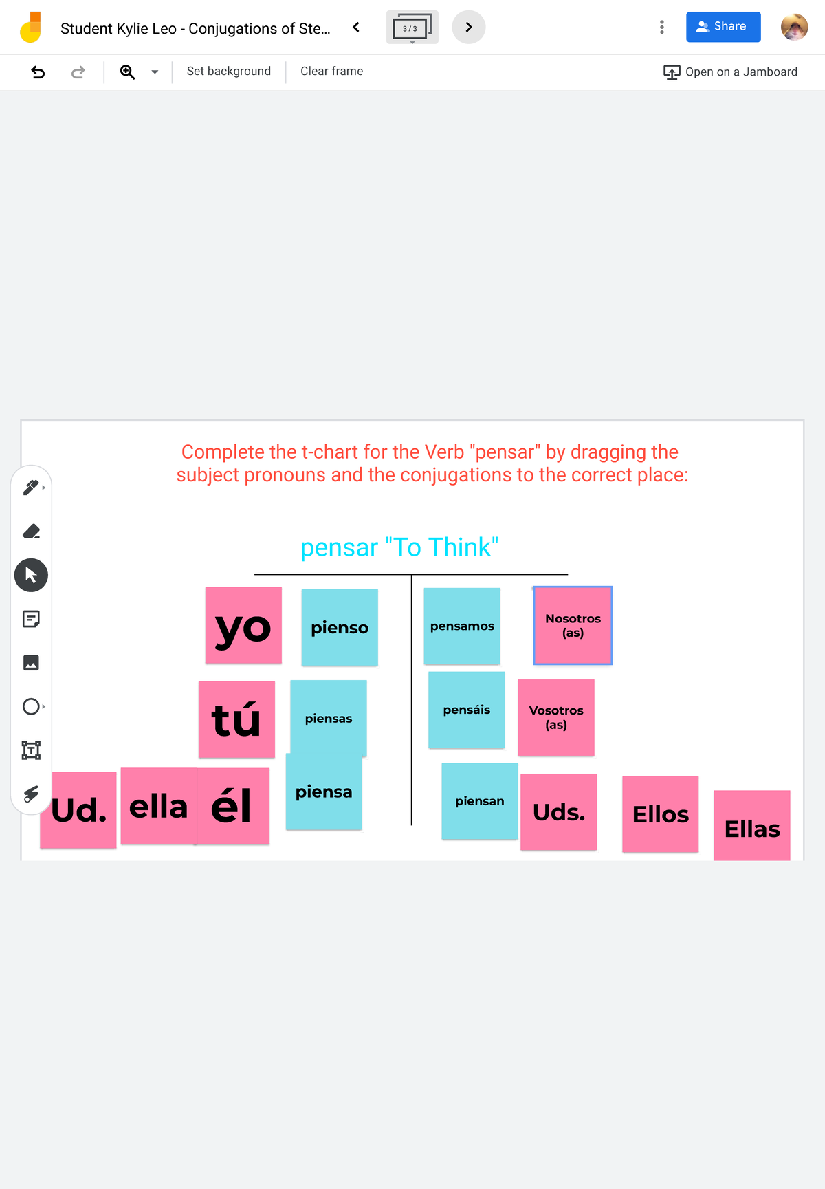 Student Kylie Leo - Conjugations of Stem-changing verbs - Google ...