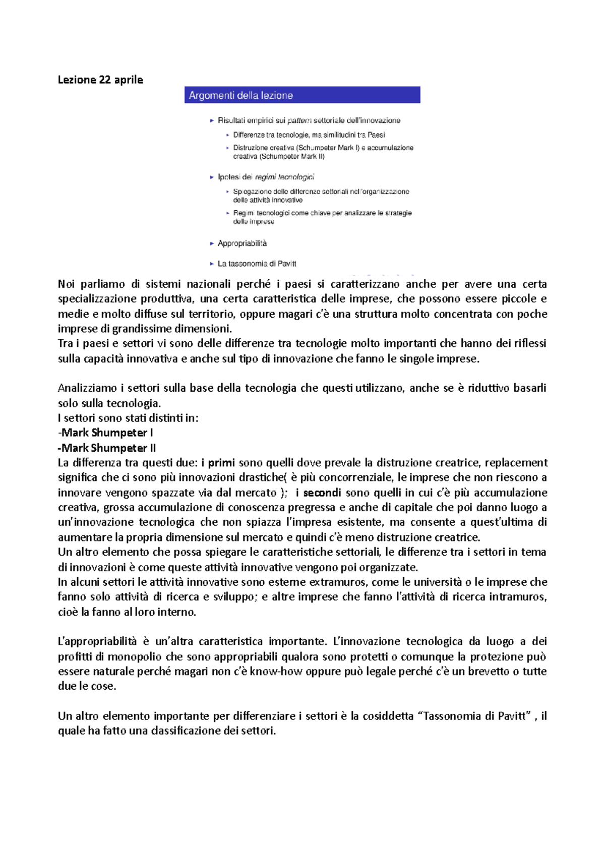 Lezione 22 aprile - Appunti presi durante le lezioni della prof carillo ...