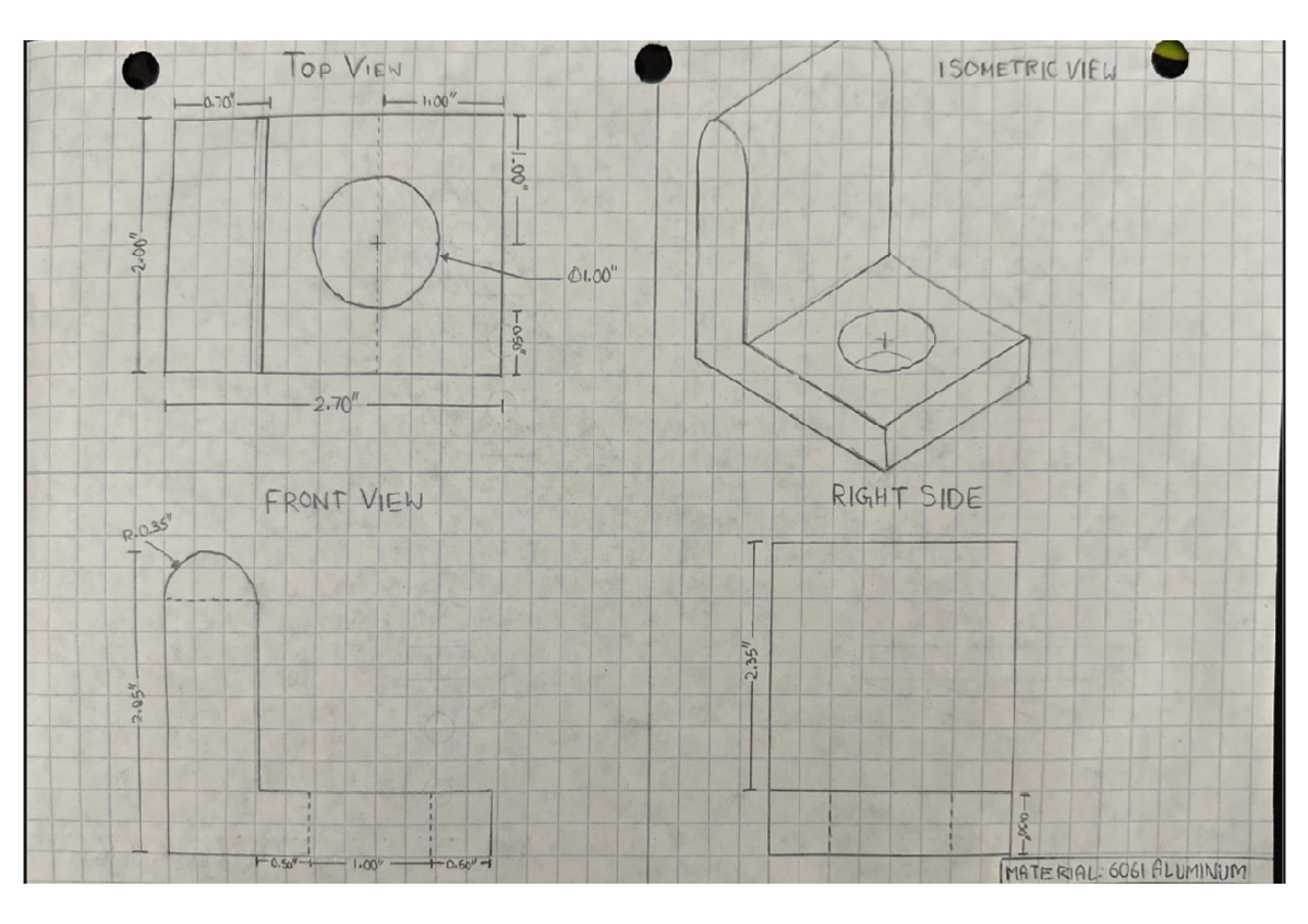 Intro to eng assignment - ENGR1015U - Top VIEW ISOMETRIC VIEW T 2004 T Last 1 FRONT VIEW RIGHT ...