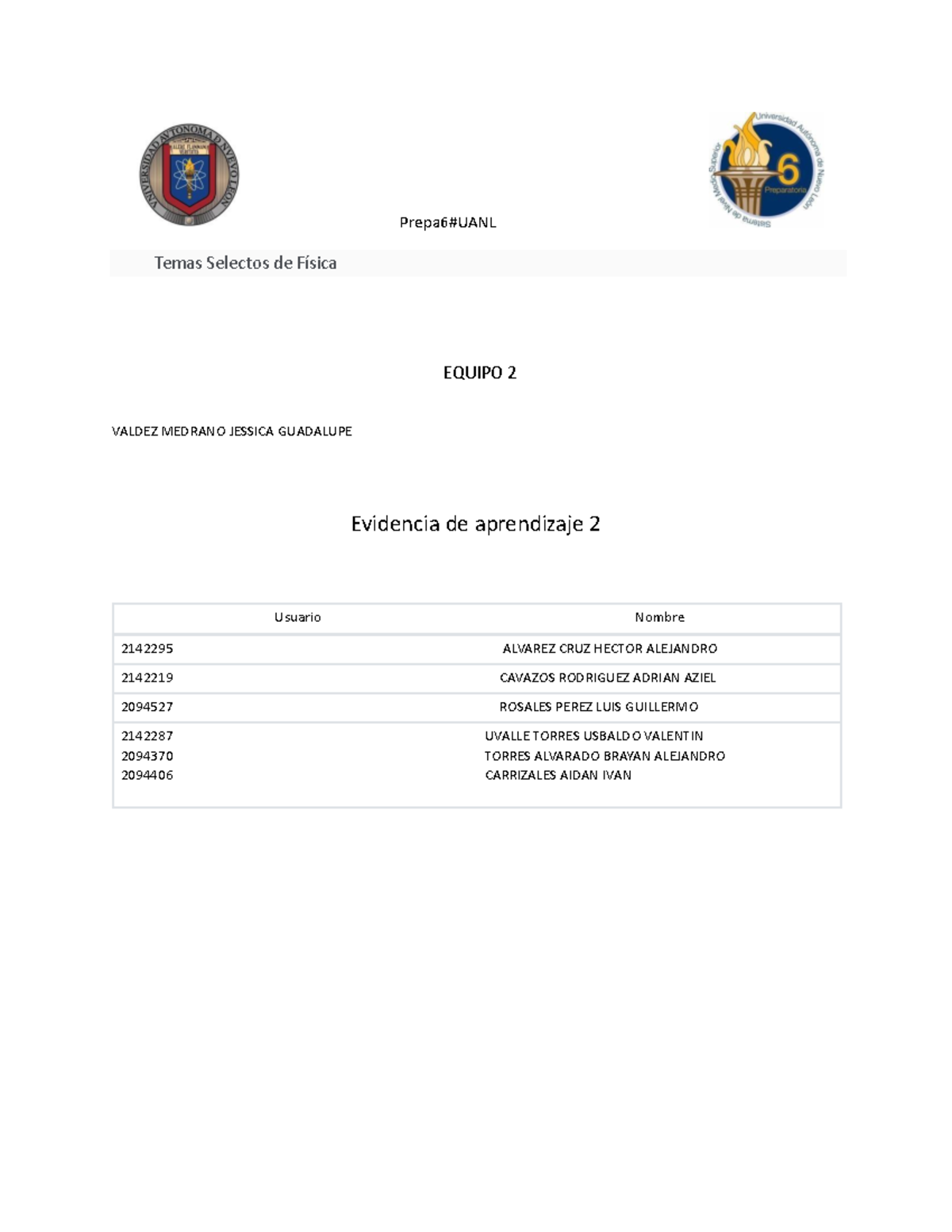 E2 AP2 TMSF - tarea - Temas selectos de física - Prepa6#UANL Temas ...
