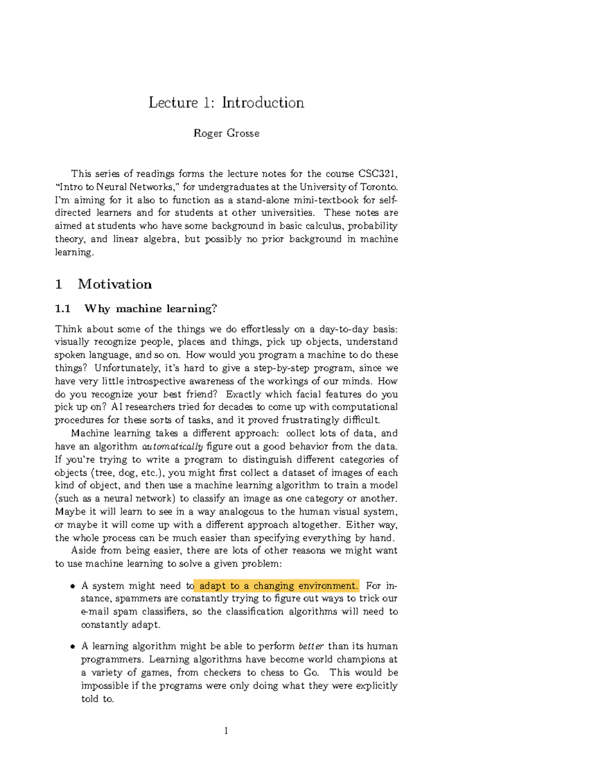 L01 Introduction Lecture 1 Introduciton Lecture 1 Introduction