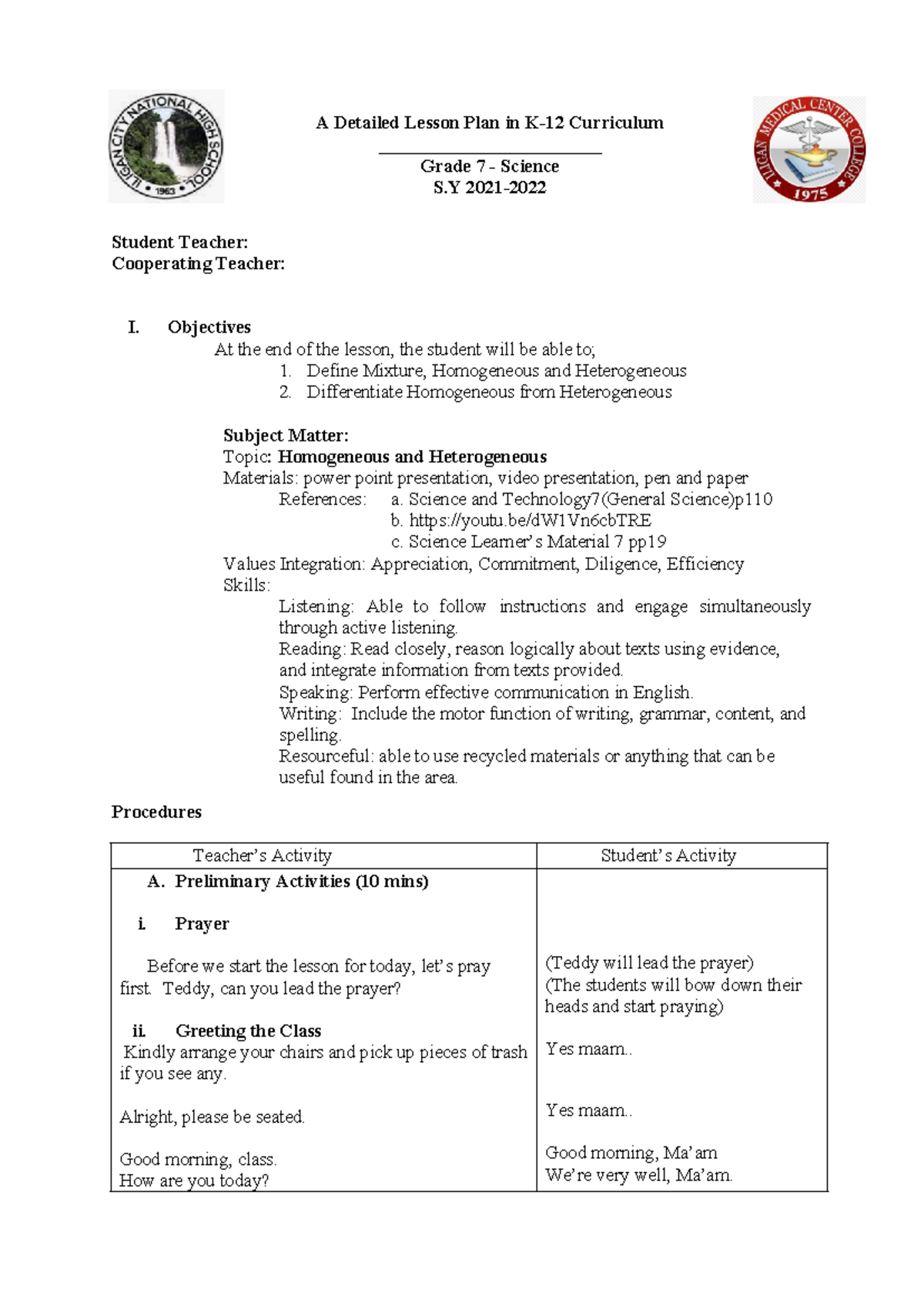 Dlp 5 - Detailed Lesson Plan for Practice Teach - A Detailed Lesson ...