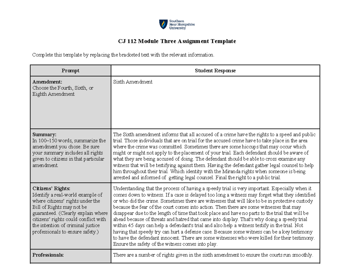 CJ 112 Module Three Assignment Template - CJ 112 Module Three ...