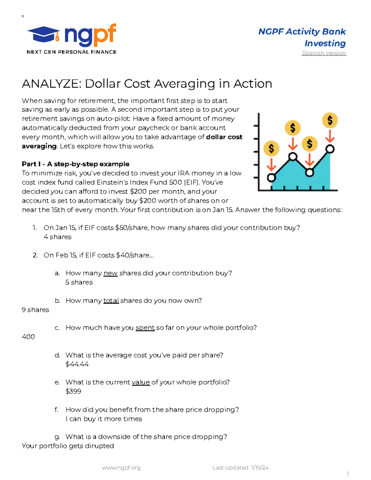 Copy of Analyze Dollar Cost Averaging in Action - s NGPF Activity Bank ...