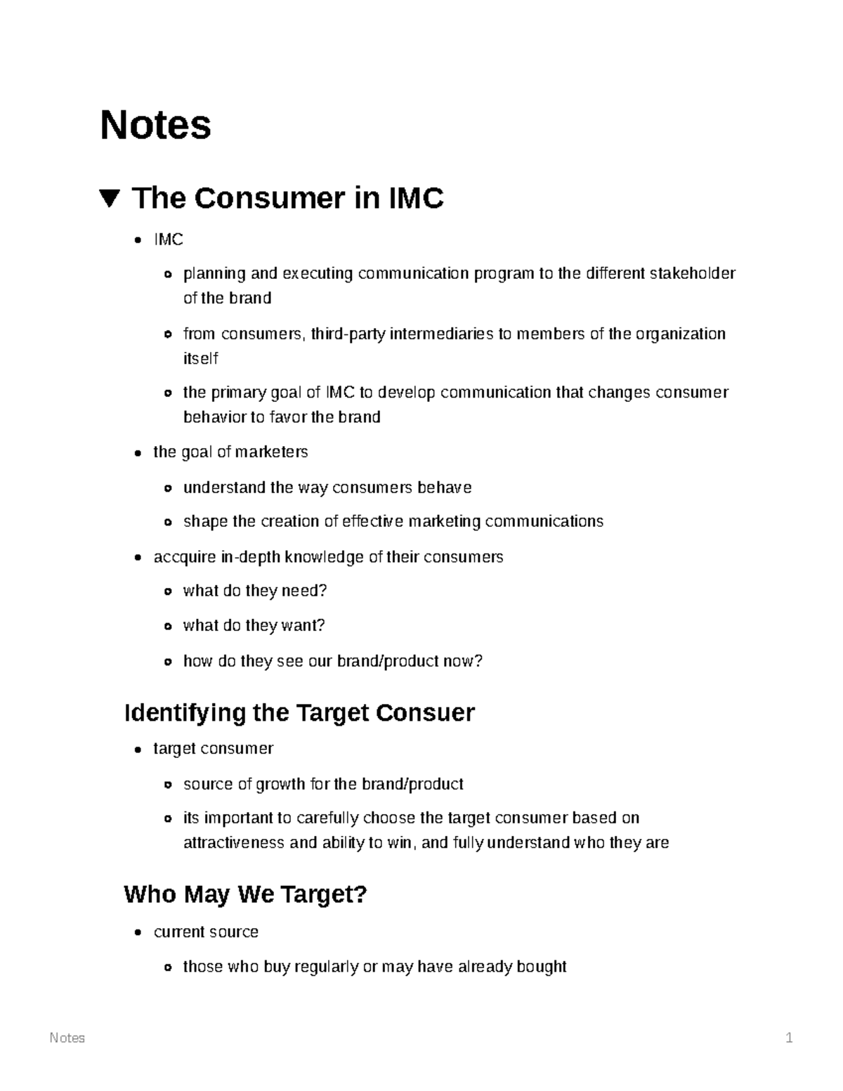 Consumer in IMC - Module 2 of Marketing Communications - Notes The ...