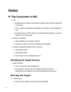 Planning IMC - Module 3 of Marketing Communications - Notes Review the ...