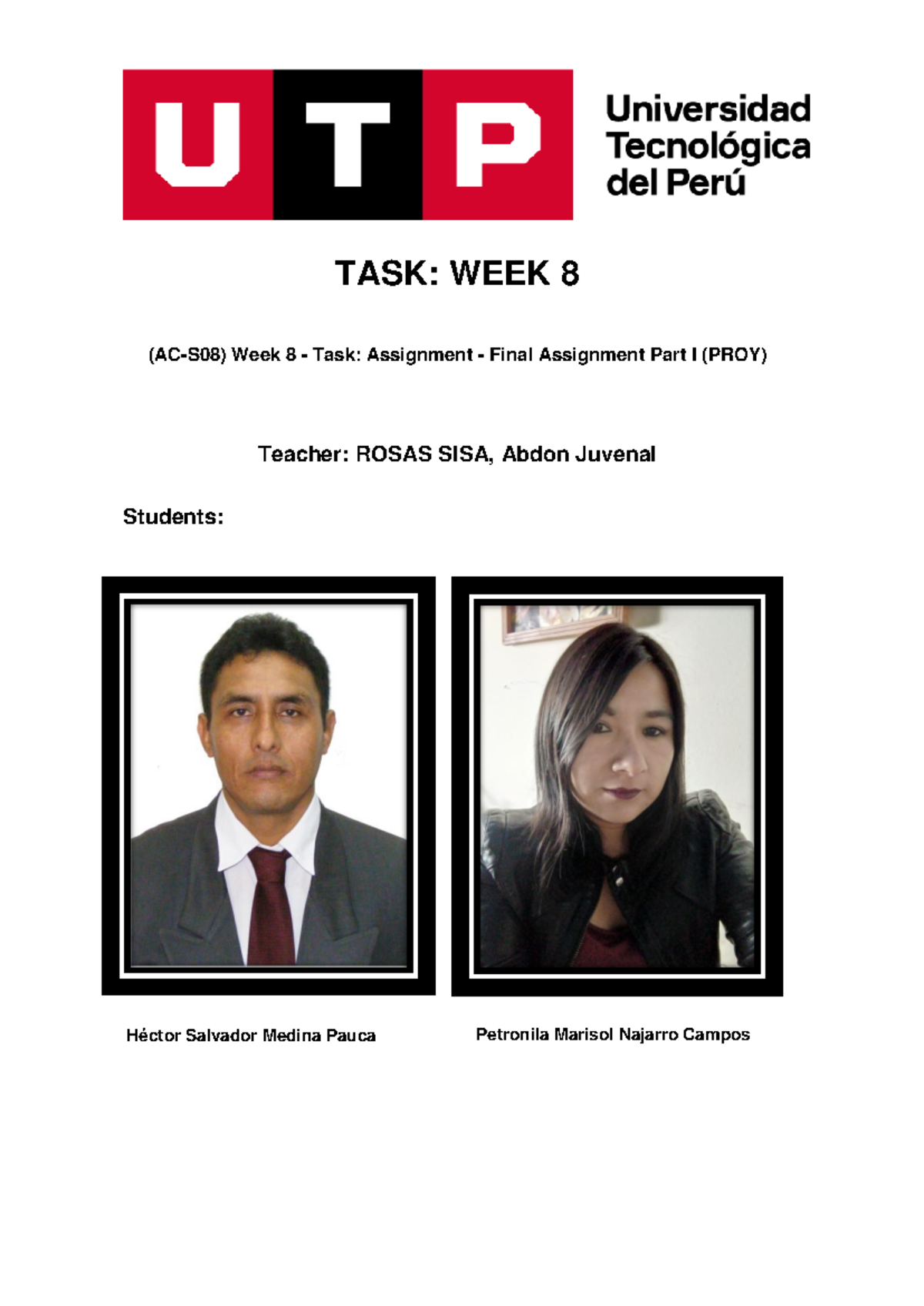 S8 (AC-S08) Week 8 HSMP&PMNC - TASK: WEEK 8 (AC-S08) Week 8 - Task: Assignment - Final ...