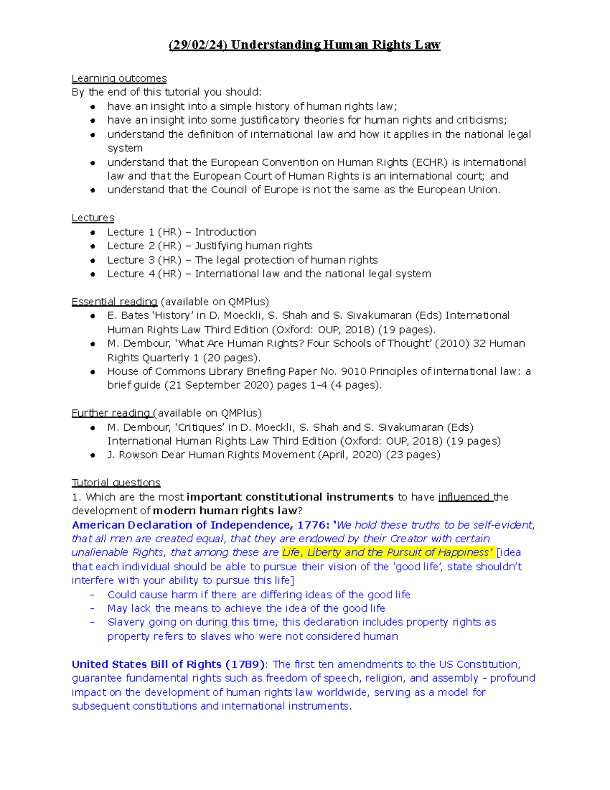 HR Tutorial 1 - Learning outcomes By the end of this tutorial you ...