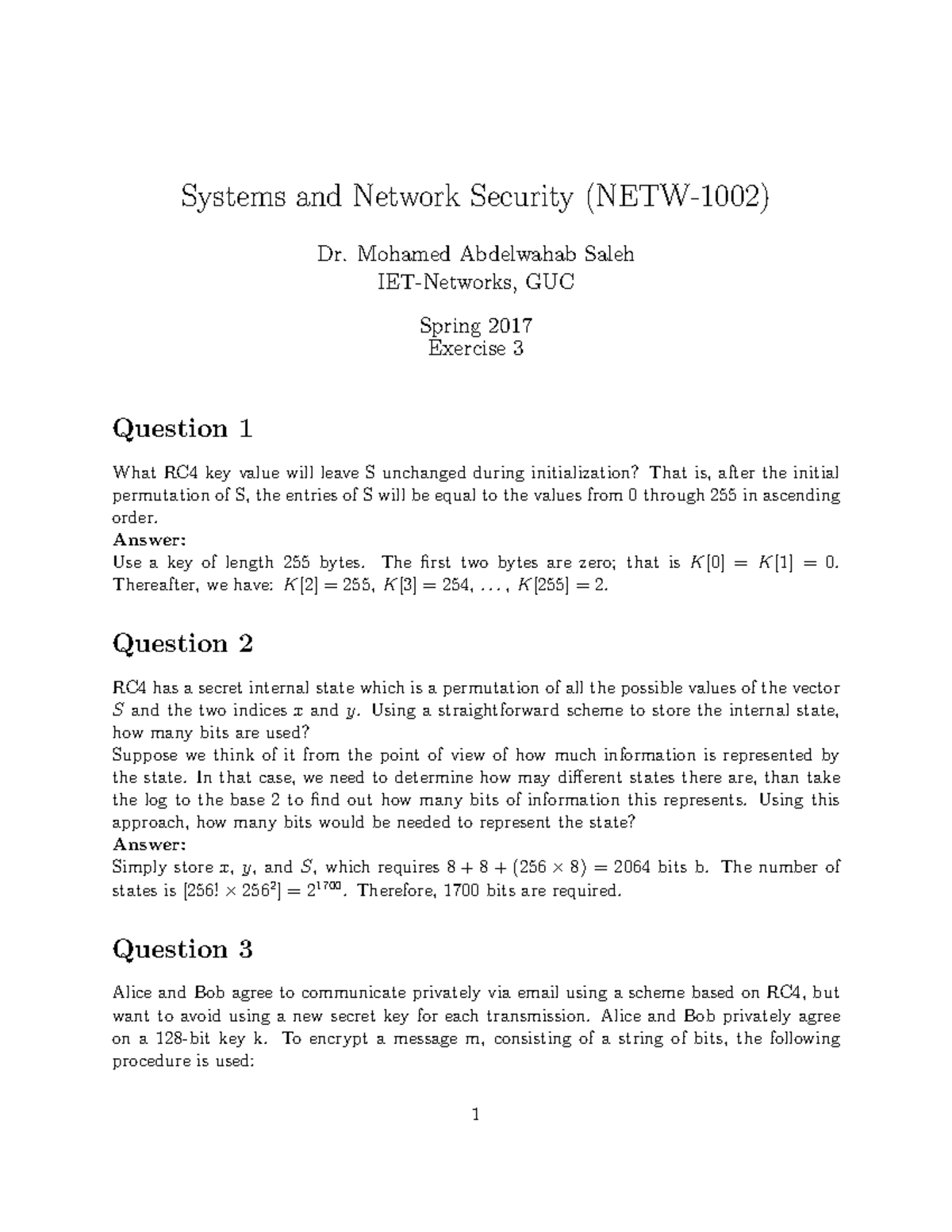 Exercise 3-Solution - Systems and Network Security Dr. Mohamed ...