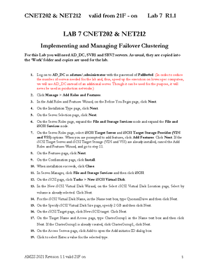 Student LAB 5 2019 - lab 5 - 5 R1. LAB 5 CNET202 & NET Installing and Configuring Hyper-V - Studocu