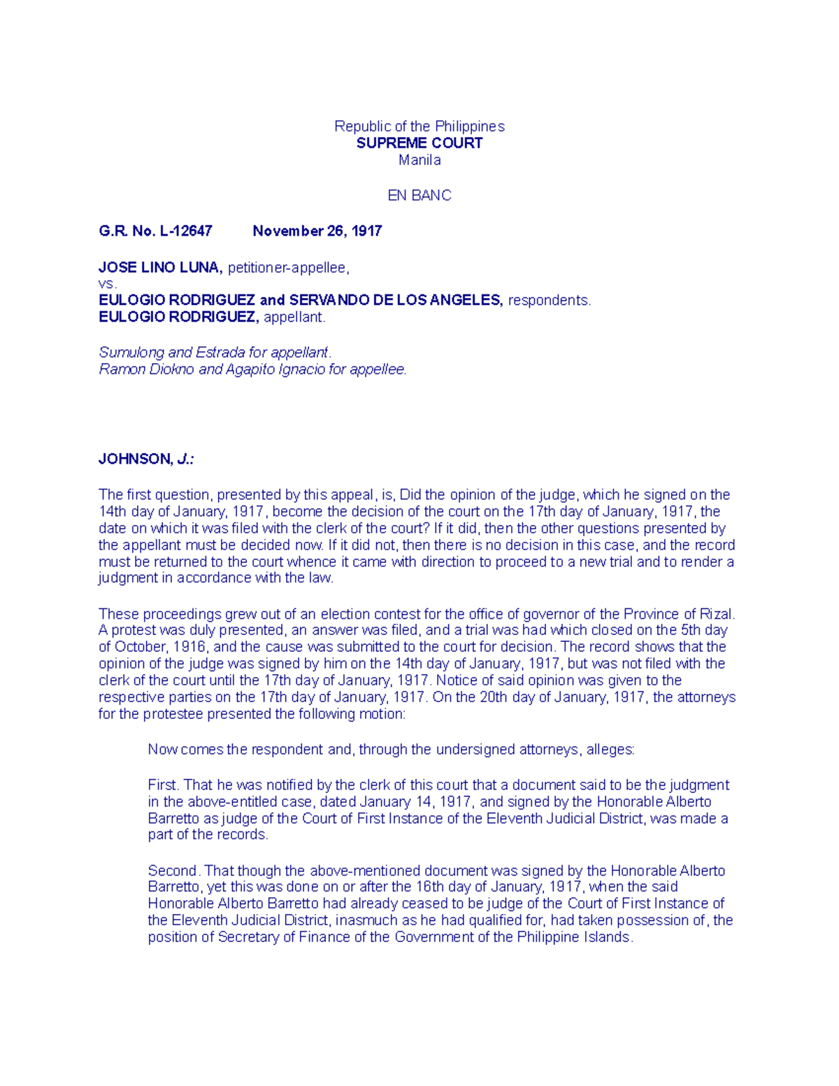 Judgment - case digest - Republic of the Philippines SUPREME COURT ...