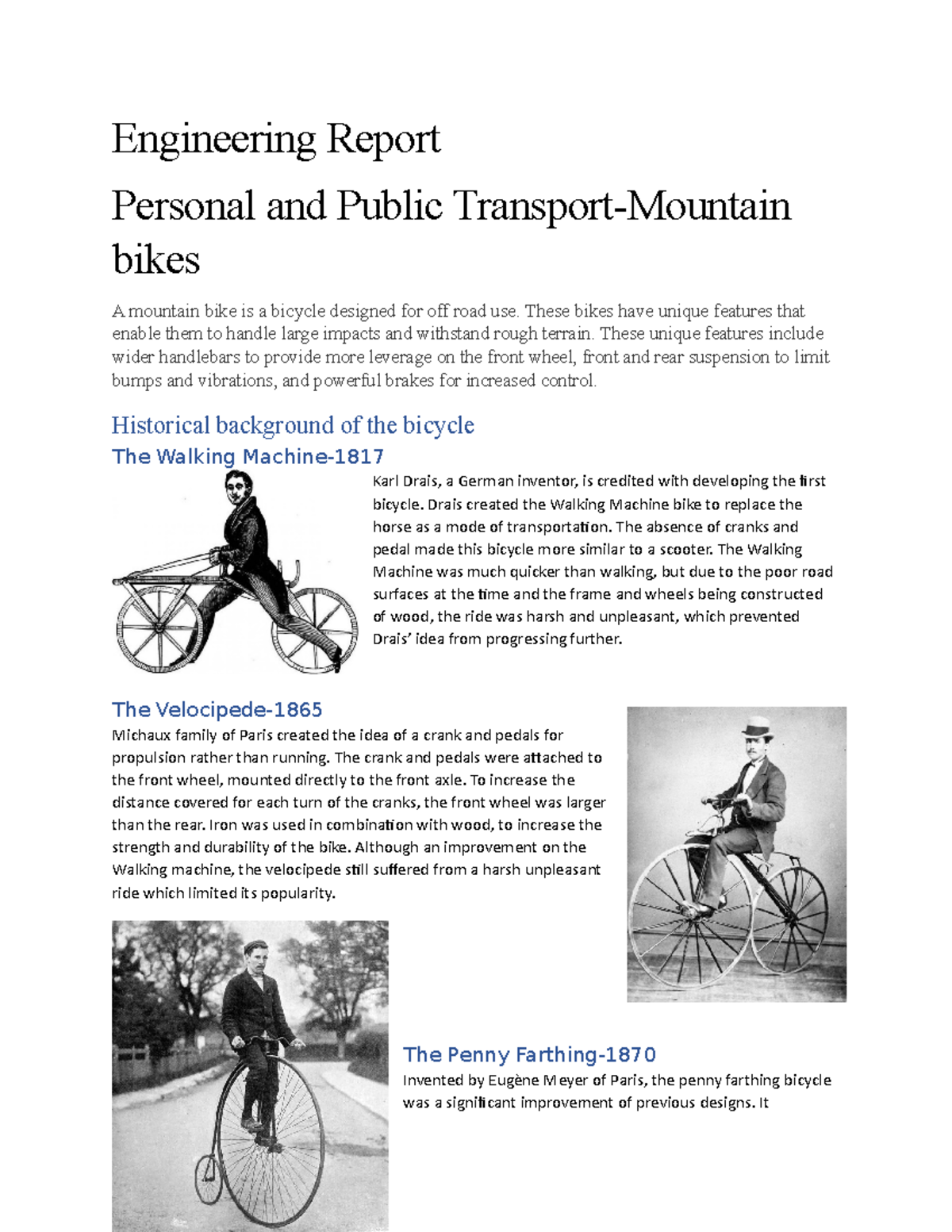 Engineering Report - Engineering Report Personal and Public Transport ...