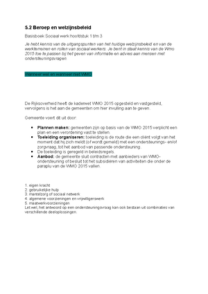 Vb 1. Beroepsopdracht Wonen en Zorg Voorbeeld pva deel 1 - 2020 Naam : Studentnummer : Klas ...