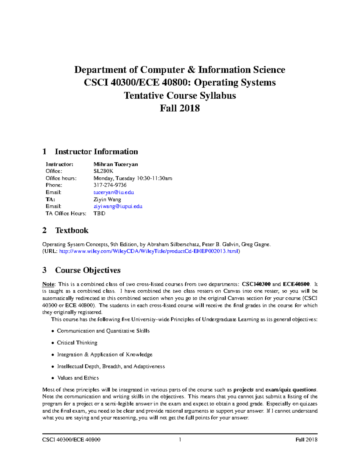 Cs403-syllabus-F18 - Department of Computer Information Science CSCI ...