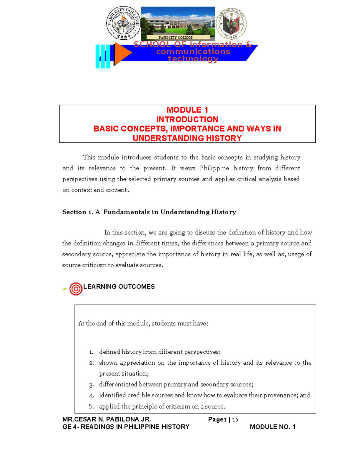 Module 1 - helpful - communications technology MODULE 1 INTRODUCTION ...