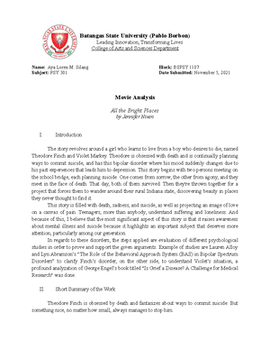 Fili 101 Aktibiti 1 - reflection about filipino subject - Aya Loren M ...