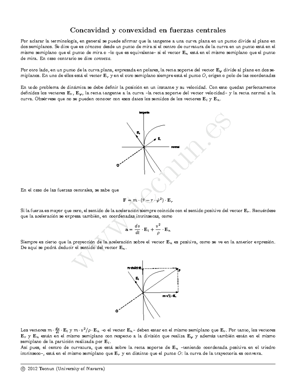 04 Concavidad y convexidad en fuerzas centrales - tecnun Concavidad y convexidad en fuerzas ...