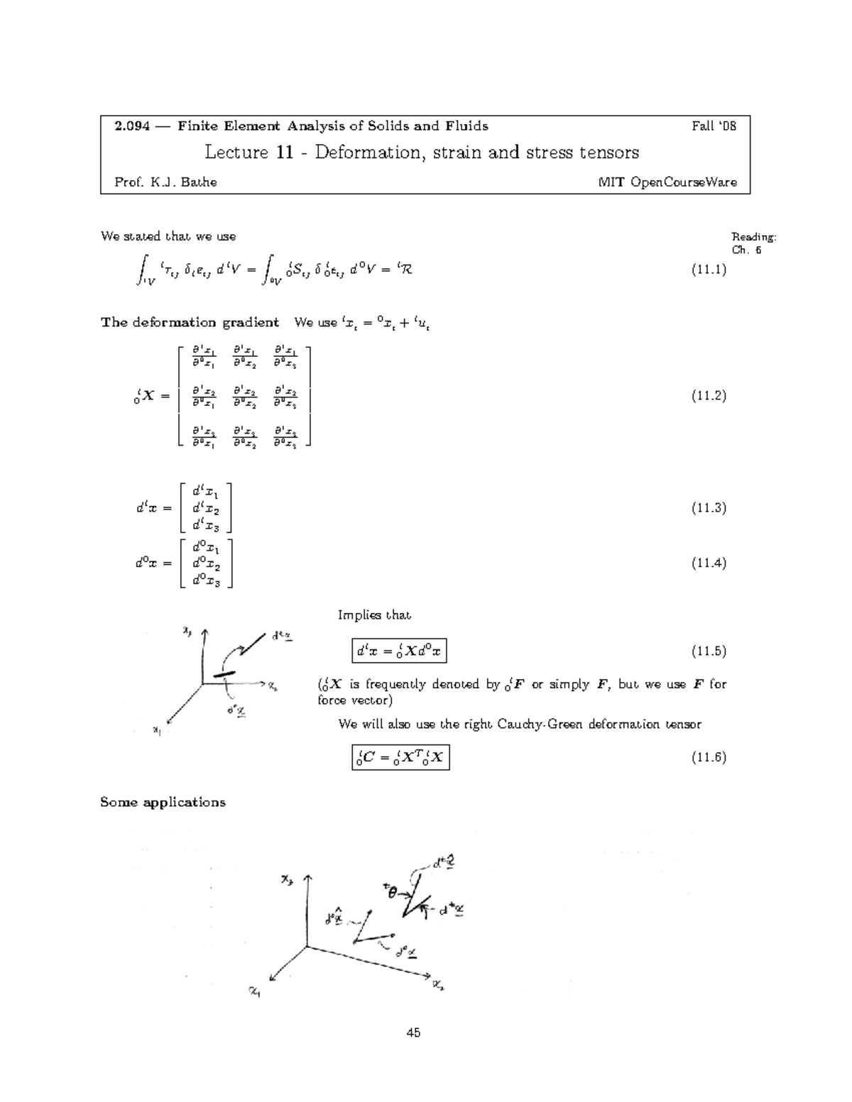 The information about deformation, strain, and stress tensors - 2 ...