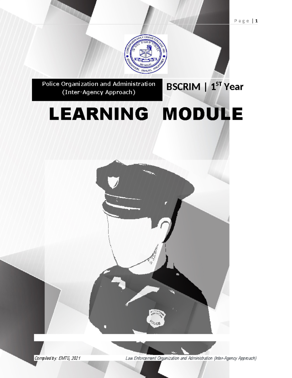 Pdfcoffee - Lea - Police Organization and Administration (Inter-Agency Approach) BSCRIM | 1 ST ...