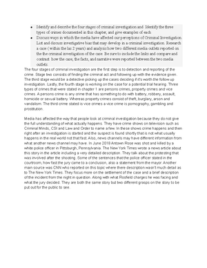 Case Scenario - Chapter work assignment - Running Head: CASE SCENARIO ...