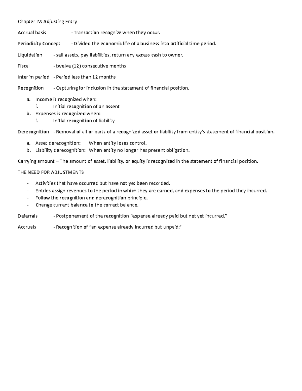 Chapter IV - ADJUSTING ENTRY - Chapter IV: Adjusting Entry Accrual ...