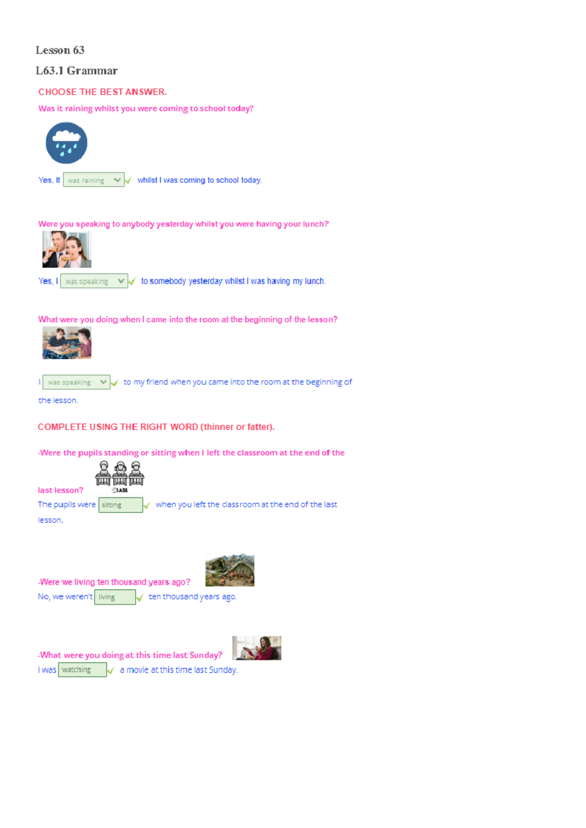 Lesson 63 - lección - Inglés Iv - Lesson 63 L63 Grammar L63. 2 Grammar L63 Grammar L63 Reading ...