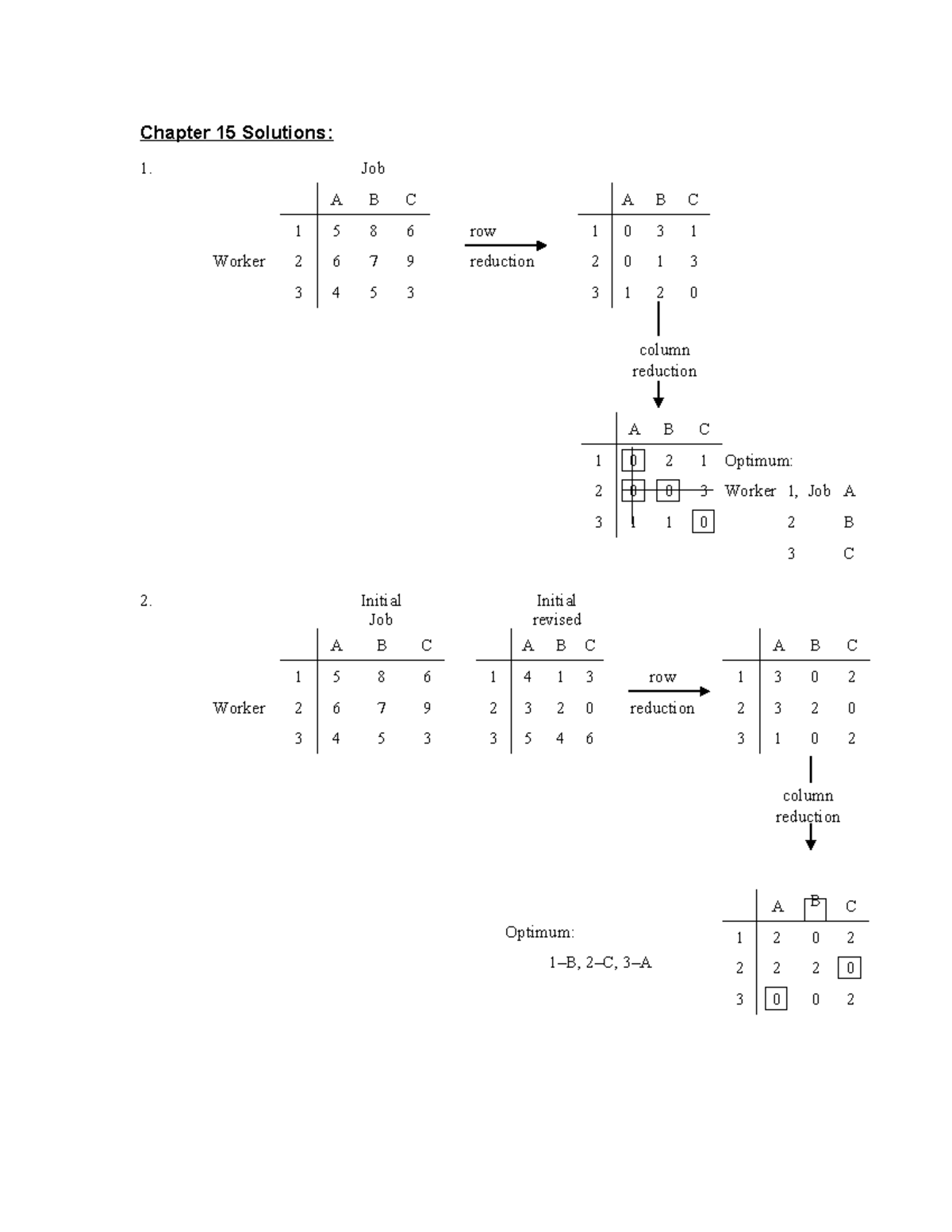 Chapter 15 solutions - Chapter 15 Solutions: 1. Job A B C A B C 1 5 8 6 ...
