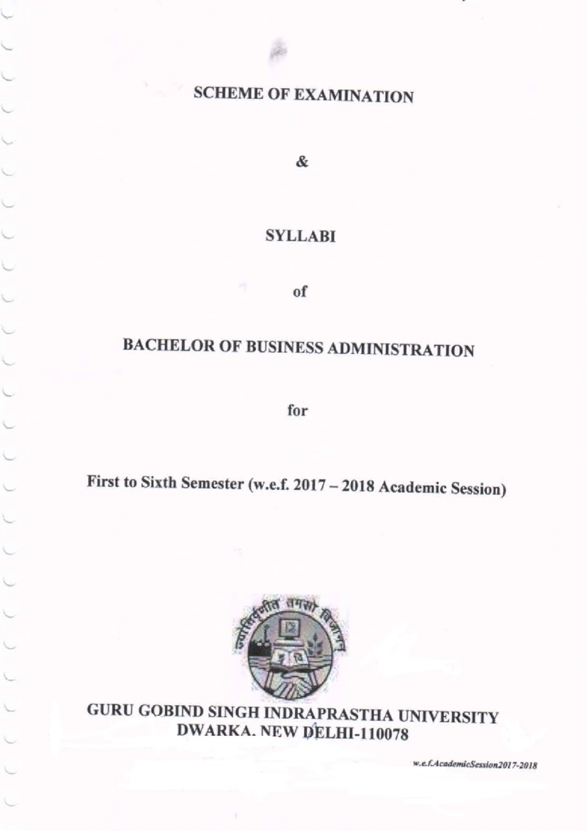 BBA Syllabus of GGSIPU of BBA stream of GGSIPU University - Studocu