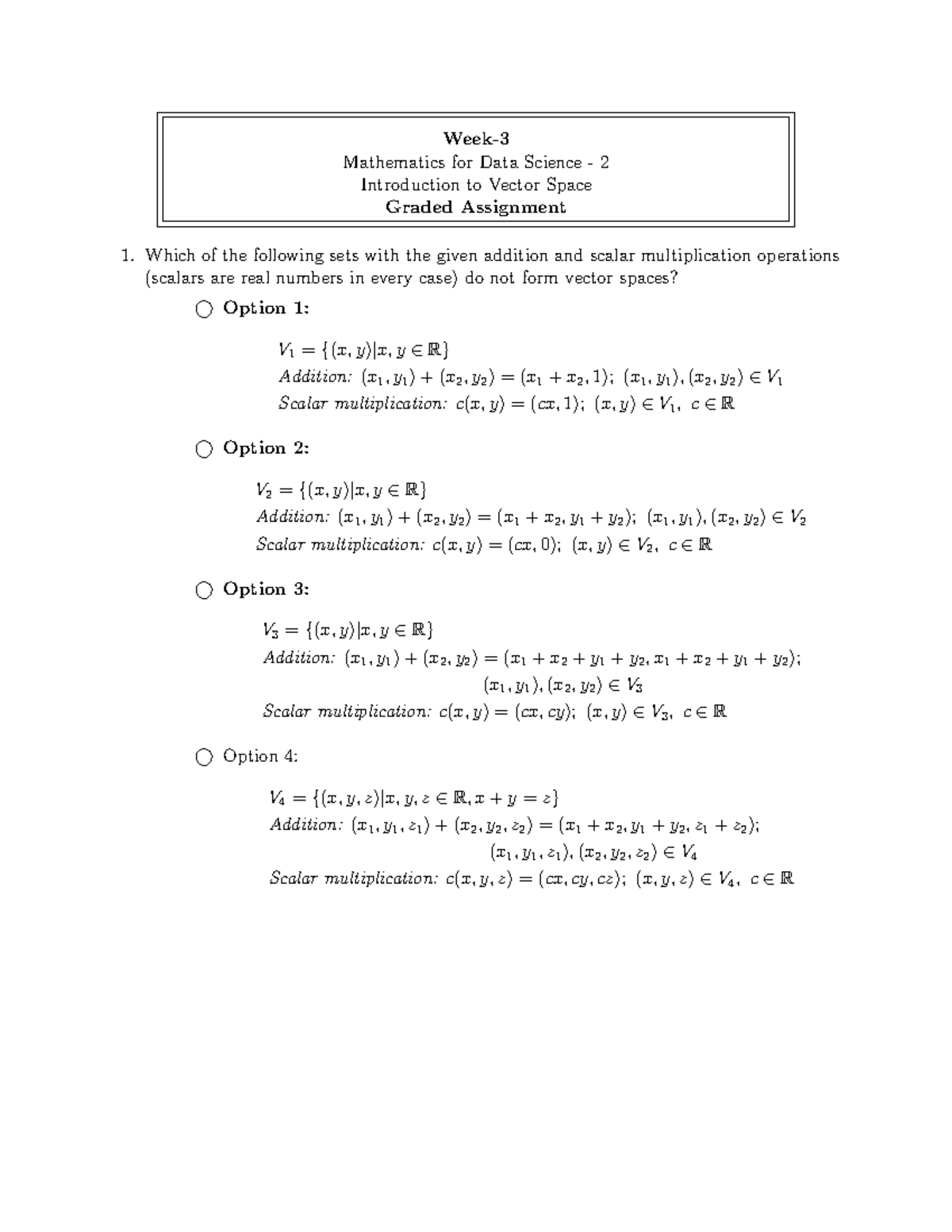 Maths 2 Week 3 GA - Graded assignment - Week- Mathematics for Data Science - 2 Introduction to ...