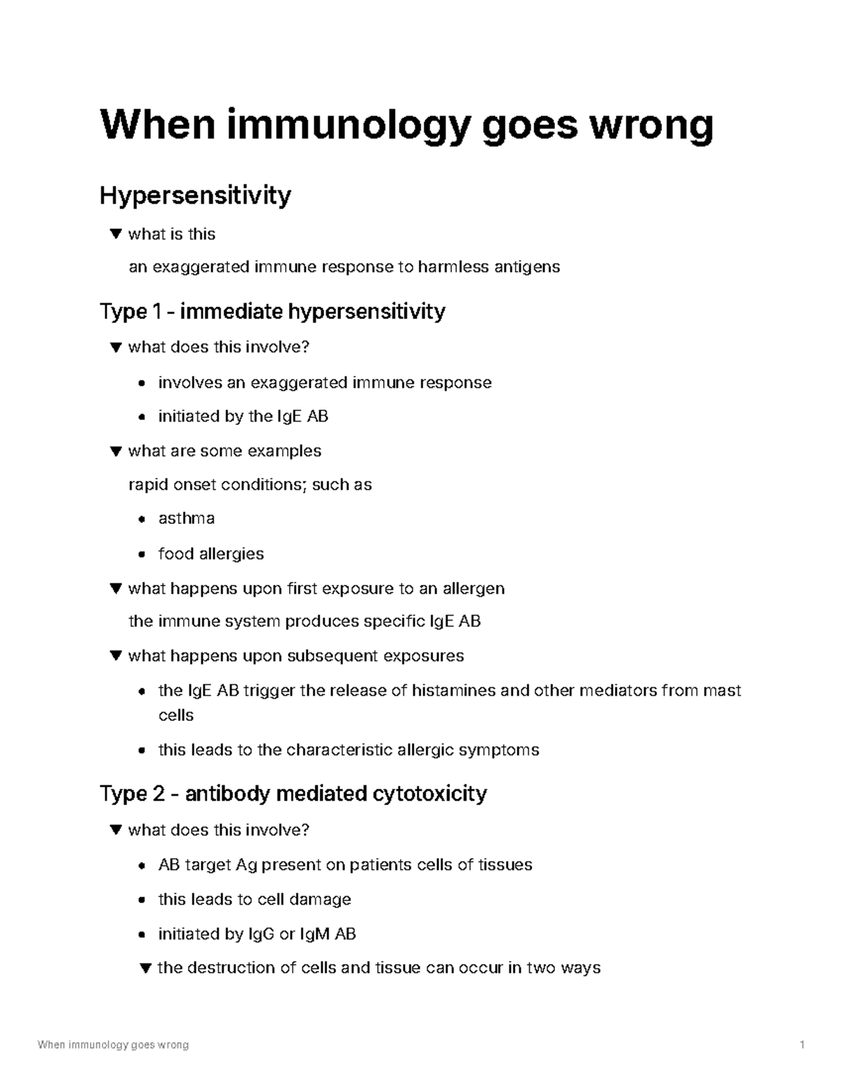 When immunity goes wrong - When immunology goes wrong Hypersensitivity what is this an ...