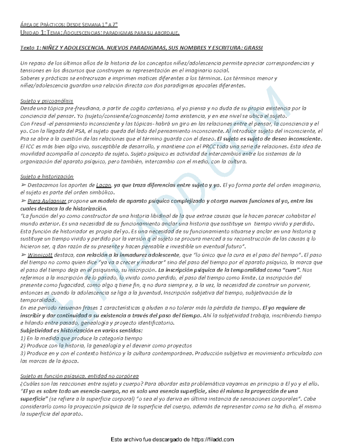 Resumen Grassi 1 Parcial MICA - Warning: TT: undefined function: 32 Warning: TT: undefined ...