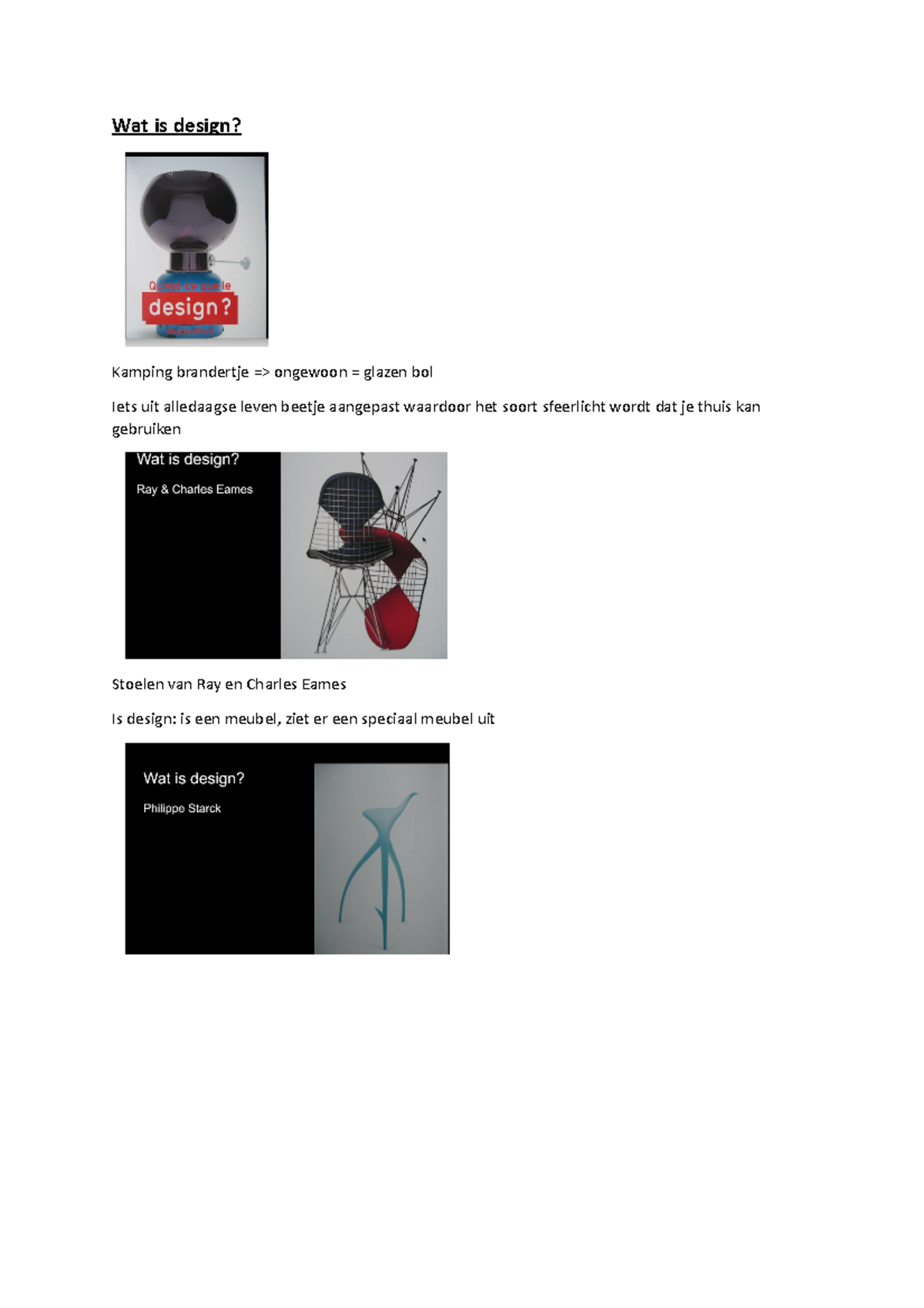 Les 1 geschiedenis van design - Wat is design? Kamping brandertje ...