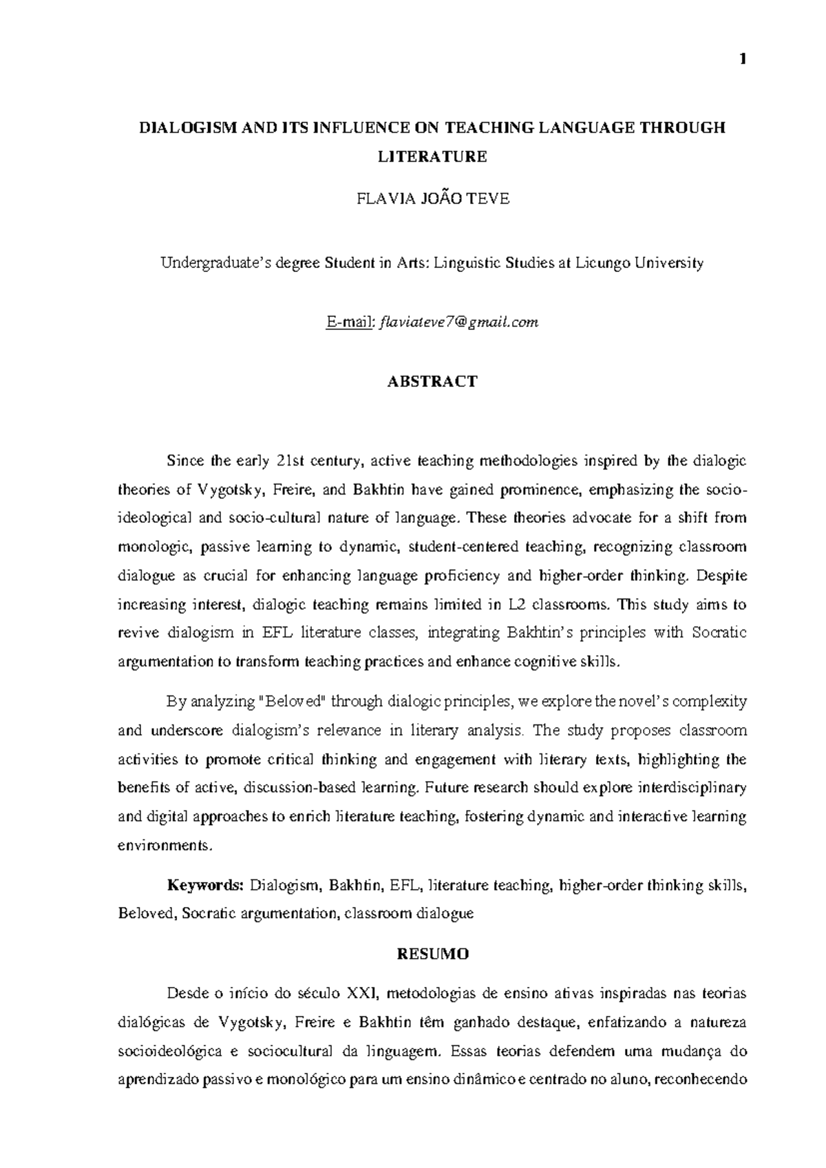 Dialogism 2024 - Focus on a common theme or motif, such as love ...