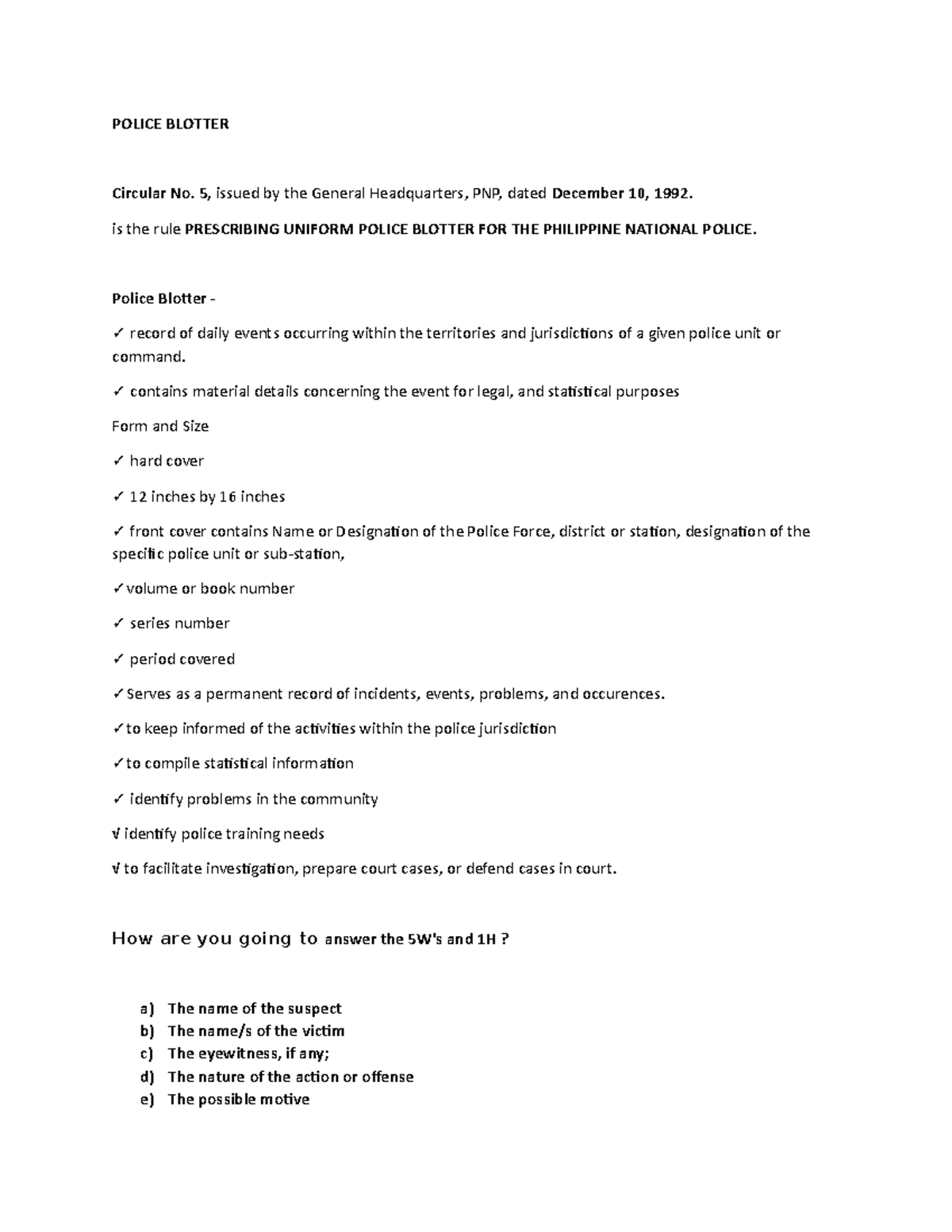 TECH English 2 Reviewer M9 14 POLICE BLOTTER Circular No 5 tech-english-2-reviewer-m9-14-police-blotter-circular-no-5