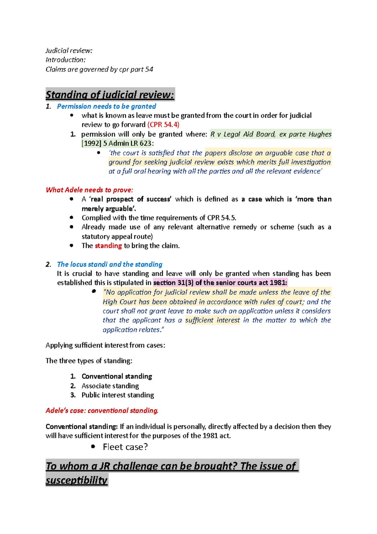 Judicial review - jr an overview - Judicial review: Introduction ...