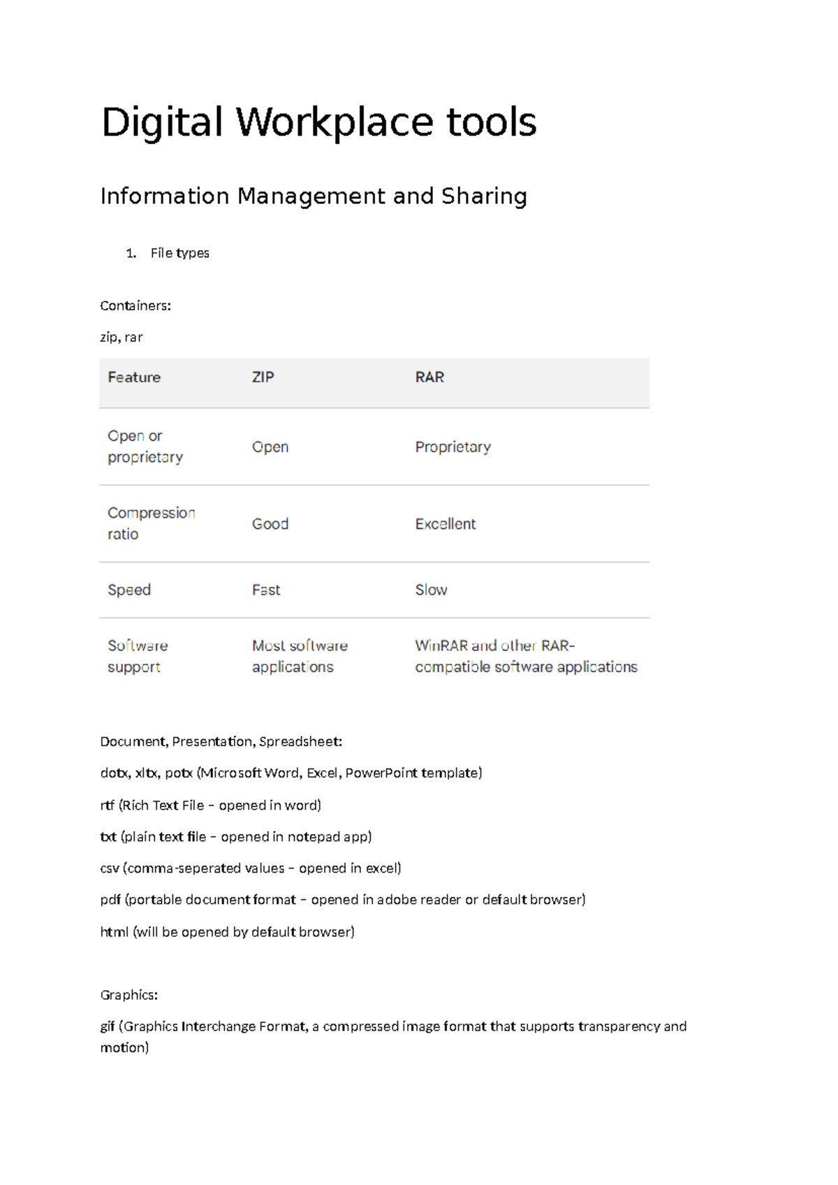 DWTNotes - Digital Workplace tools Information Management and Sharing 1 ...