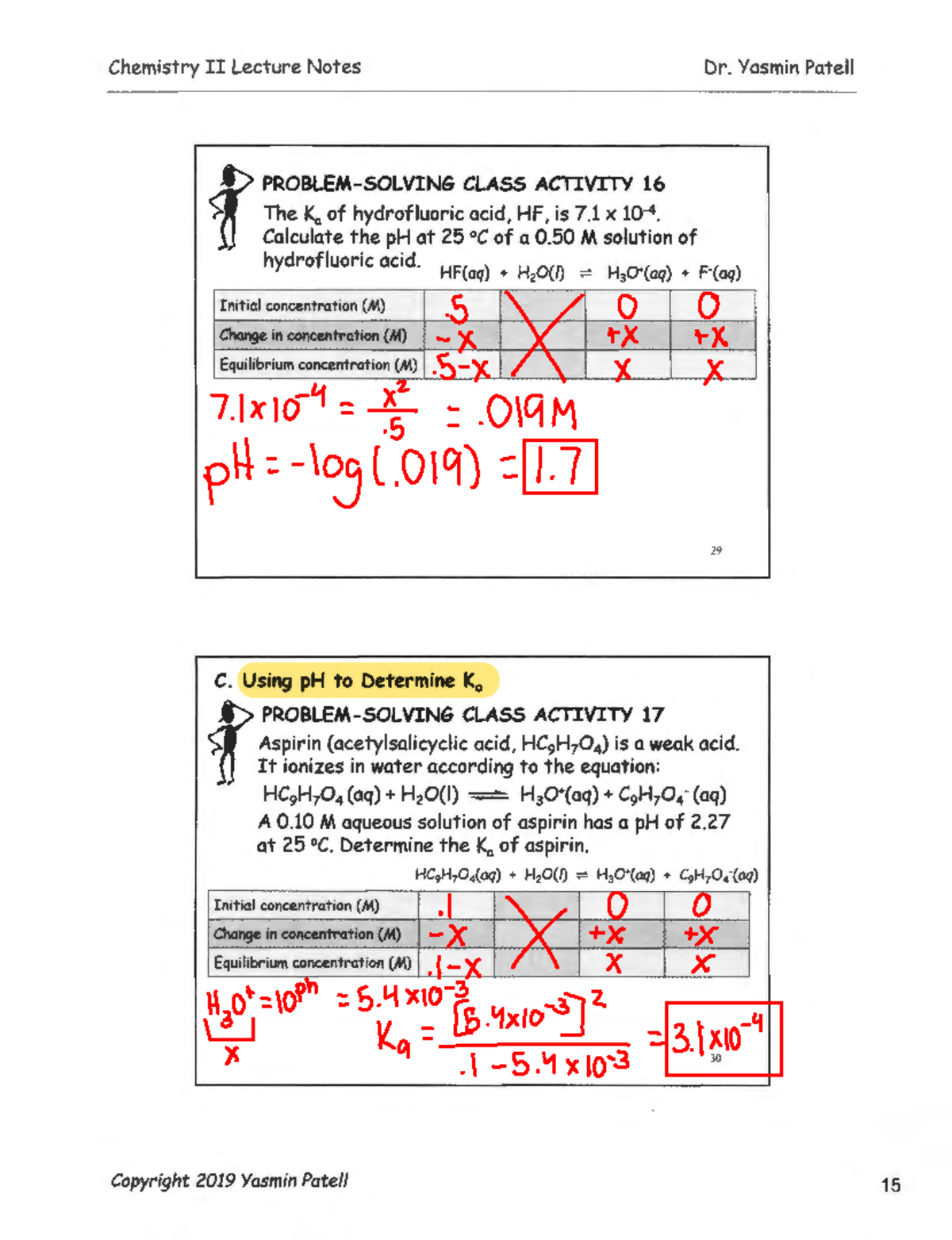 Chapter 14 - guided lecture notes with problems worked out - Chemistry ...